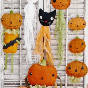 Vintage Halloween Party Wool Pattern PDF - 6 Projects in One - Decor ...