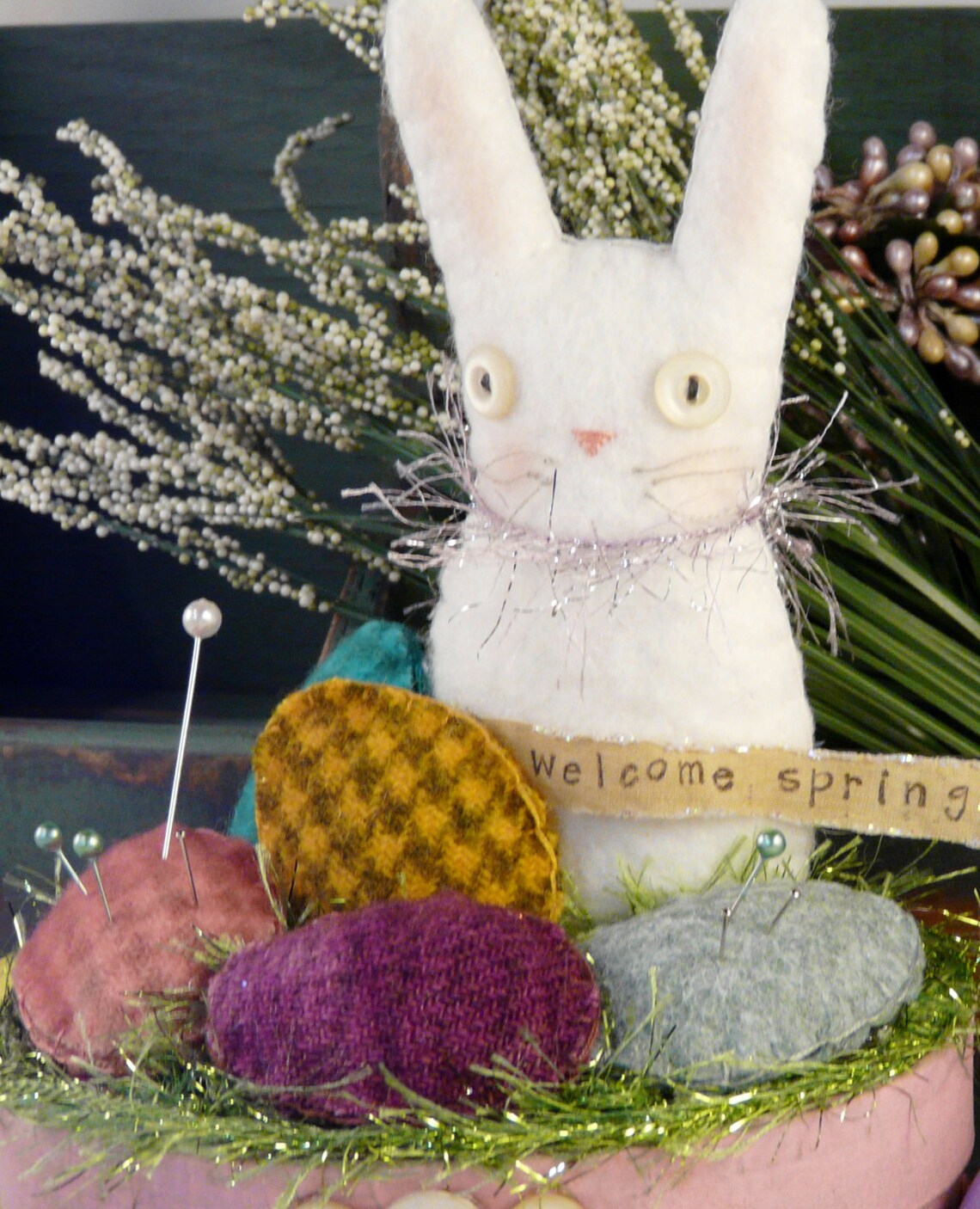 Easter Bunny Make Do PDF Pattern Doll Eggs Primitive Pinkeep - Etsy