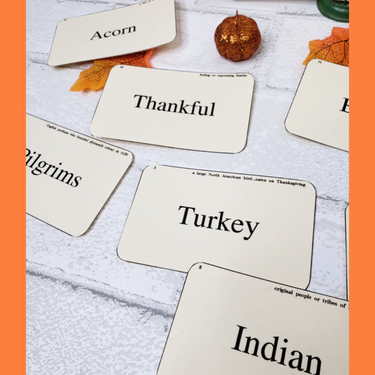 THANKSGIVING FLASH Cards PDF Vintage Like 16 Altered - Etsy