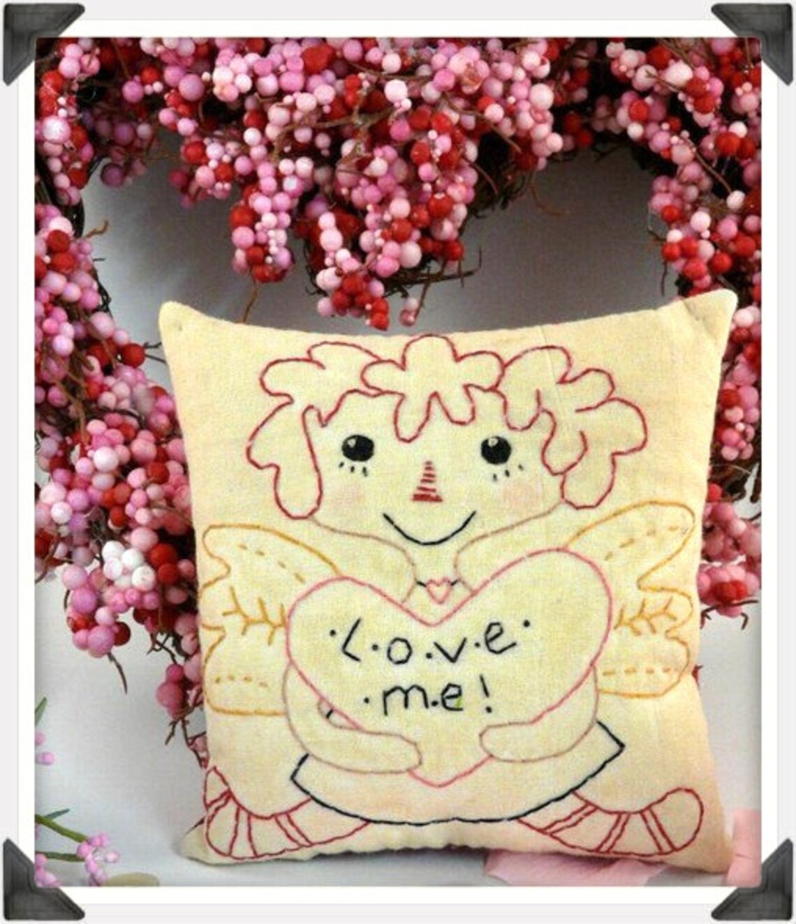 Lil Bit of Love Embroidery PDF Pattern Primitive Valentine - Etsy