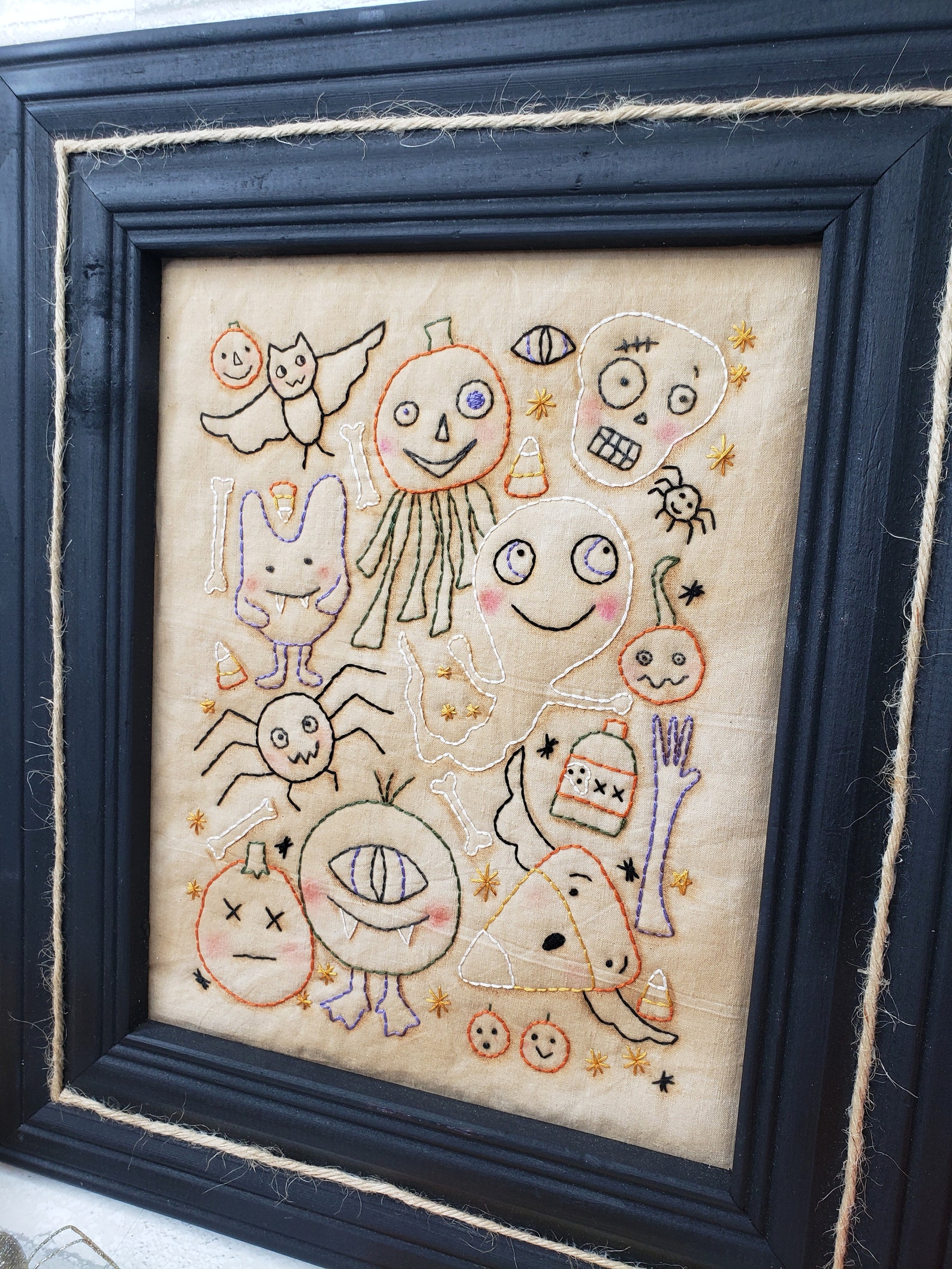 Halloween Hob Goblin Embroidery Pattern PDF - Stitchery Candy Corn - Etsy