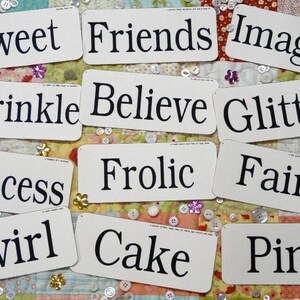 12 Large Girly Flash Cards PDF - Girl Woman Pink Sweet Signs Words ...