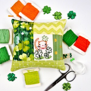 Irish Pinnies Pattern - PDF Embroidery Quilted Pincushion - St. Patrick ...