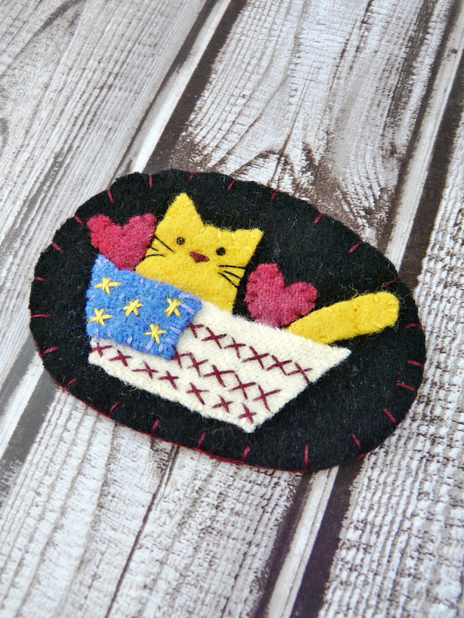 PATRIOTIC Wool PINS Pattern PDF - Wearable Jewelry Americana Cat ...