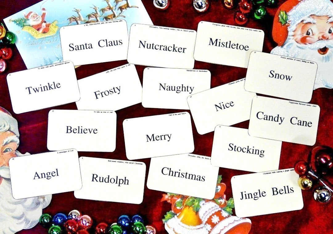 Christmas Flash Cards PDF - Vintage Like 16 Altered Scrapbooking ...