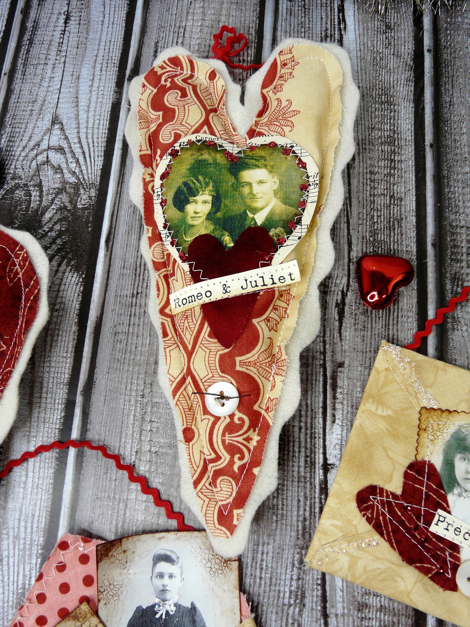 Primitive Valentine Hearts Envelope Pattern Pdf - Old Photos Altered ...