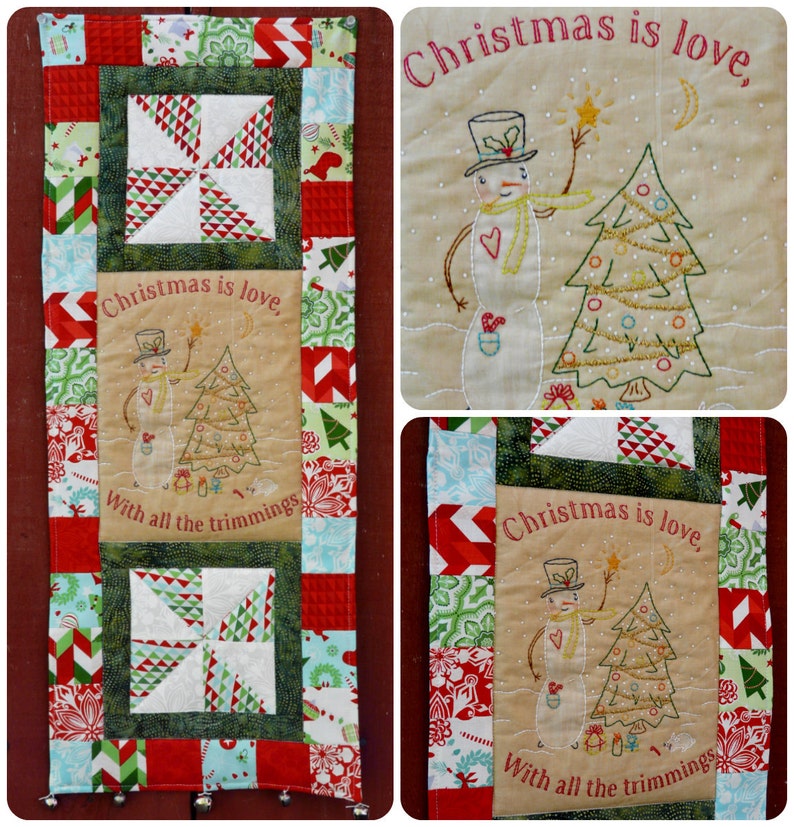 Christmas is LOVE embroidery pattern PDF quilt design | Etsy