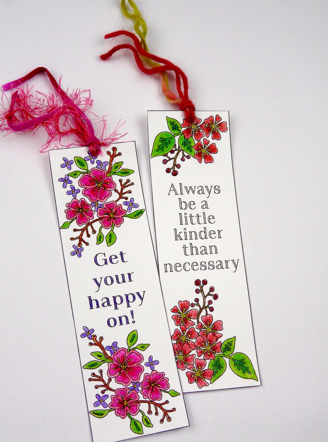 Inspiration Coloring Bookmarks Floral Design PDF Book Page - Etsy