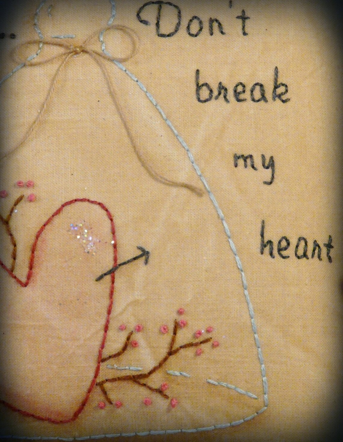 Valentine Don't Break My Heart Embroidery PDF Pattern - Stitchery ...