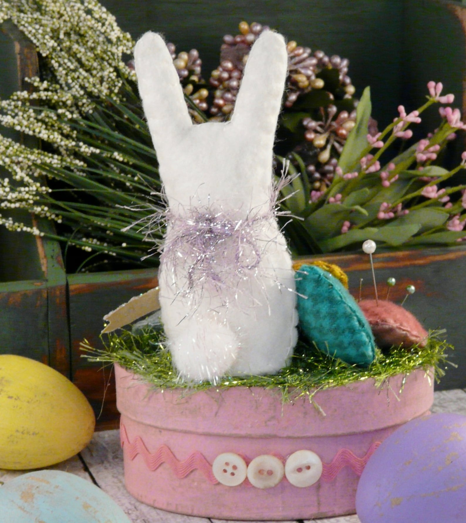 Easter Bunny Make Do PDF Pattern Doll Eggs Primitive Pinkeep - Etsy