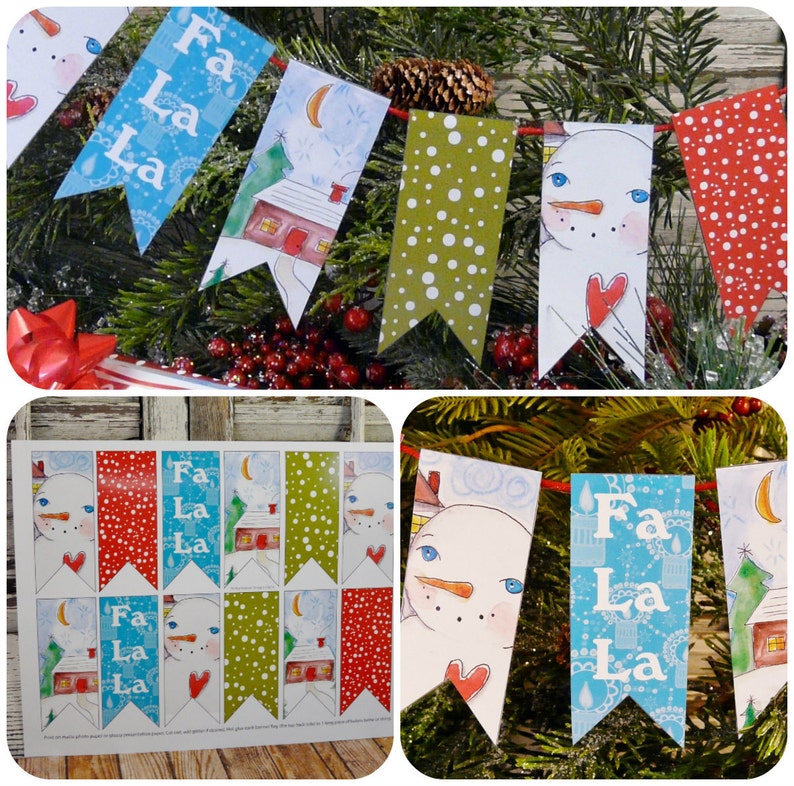 Winter Snowman Banner PDF Printable Digital College Sheet - Etsy