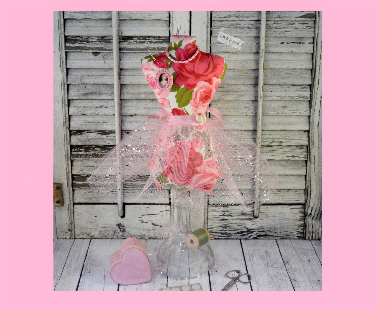 Mannequin Dress Form PDF Pattern - Pincushion Pin Keep Primitive ...