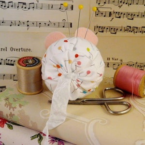 Mice Pincushion PDF Pattern - Ribbon Mouse Fabric Wool Pin Keep Doll ...