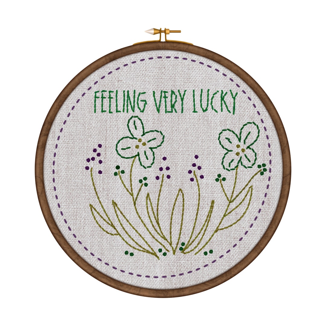 Feeling Very Lucky Stitchery PDF Pattern - Embroidery Saint Ireland ...