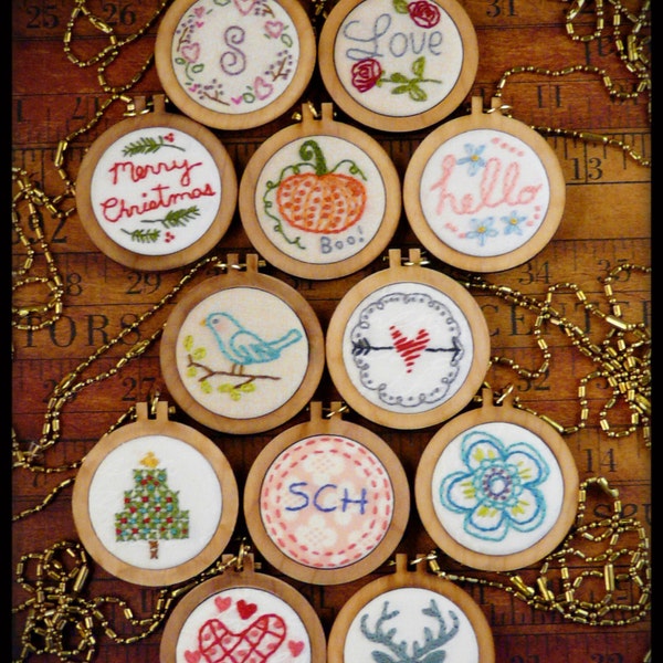 Embroidery Pendant - Etsy