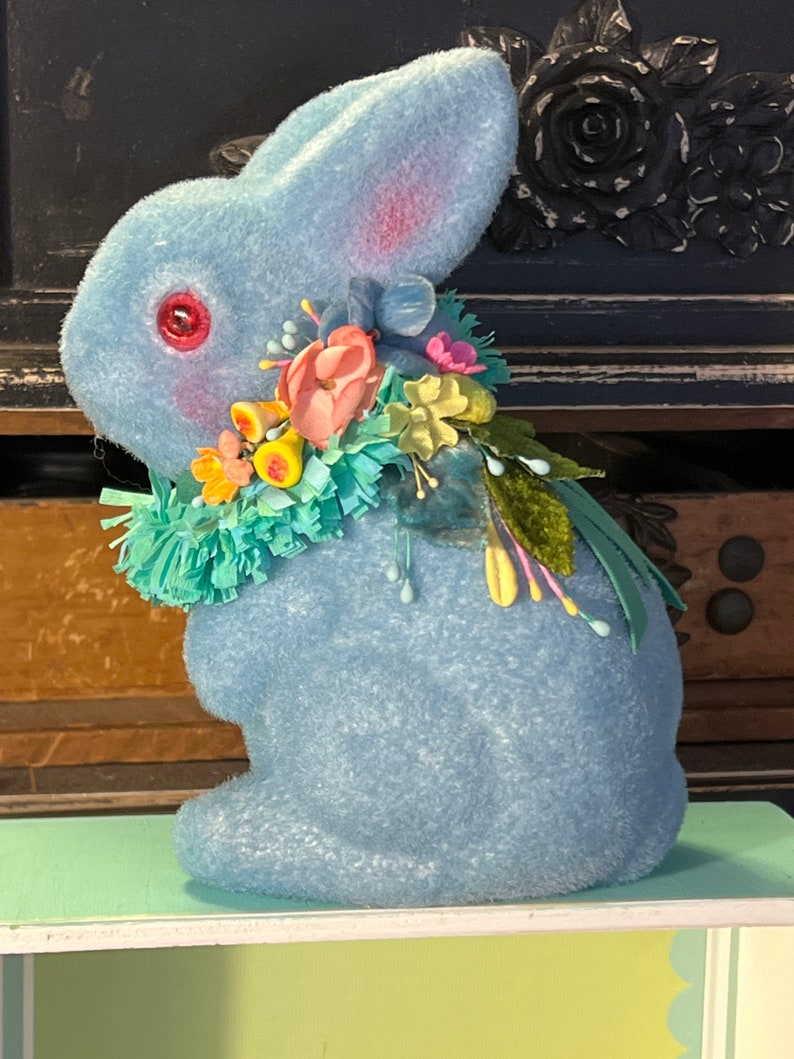 Vintage EASTER Handmade Retro Easter Vintage Flocked Easter - Etsy