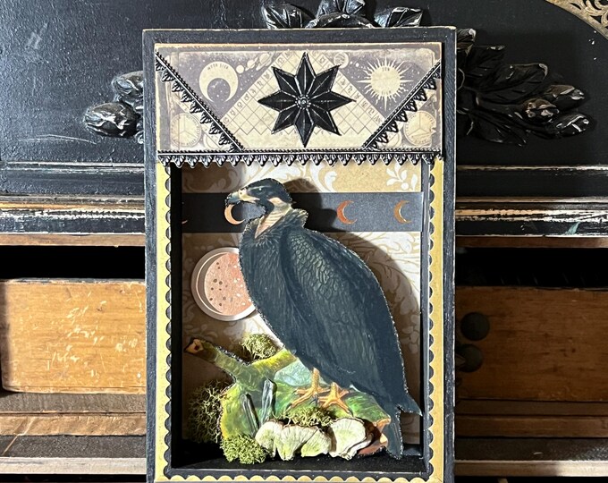 Vintage Decor, Halloween, Shadow Box Art, Dark, Moody, Gallery Wall ...