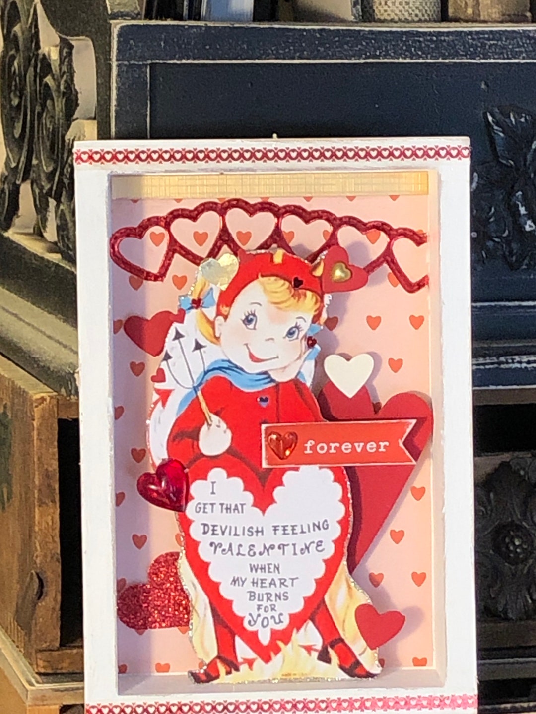 VALENTINE Shadow Box, Vintage Valentine, Anthropomorphic, RETRO ...
