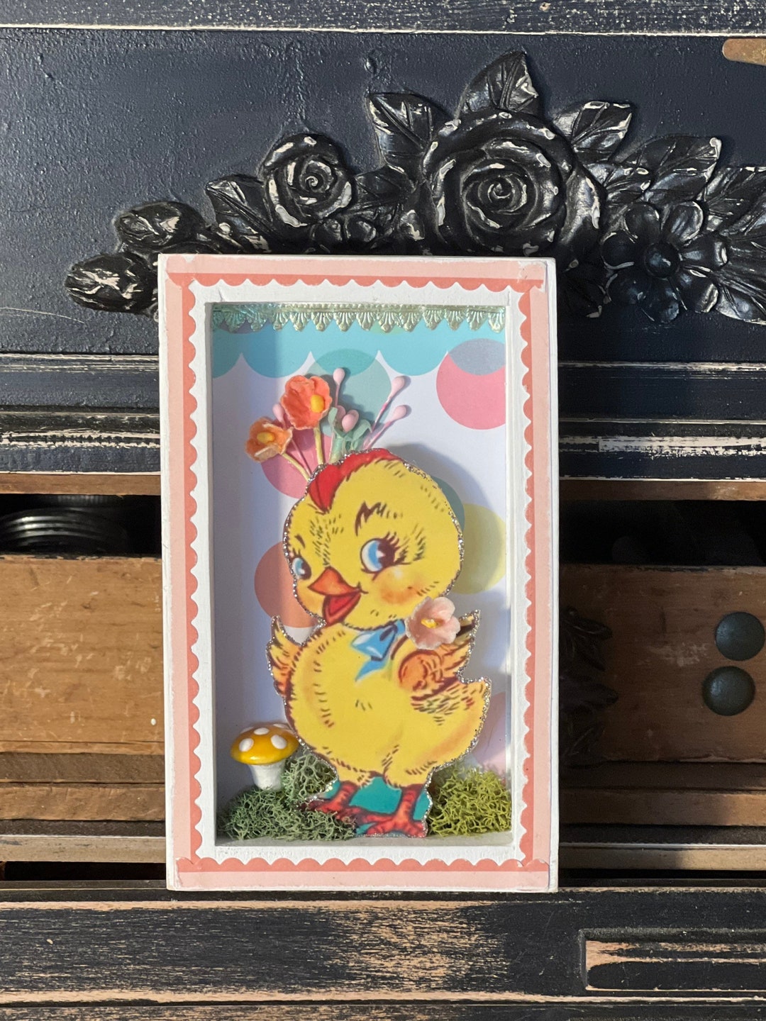 Easter Shadow Box, Vintage EASTER Anthropomorphic, RETRO Easter, Kitsch ...