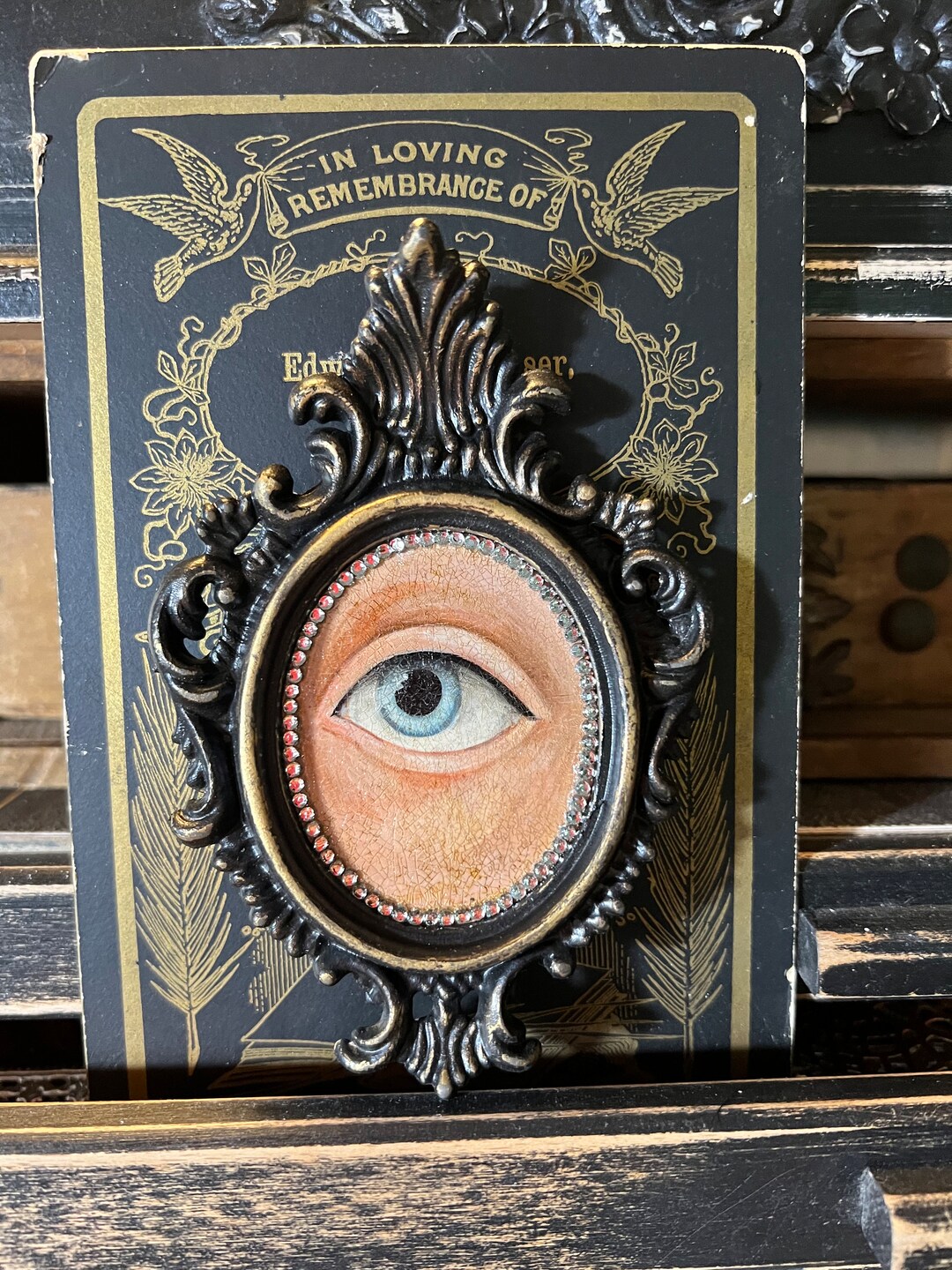 Vintage Vintage Lovers Eye Art, Handpainted Lovers Eye, Dark and Moody ...