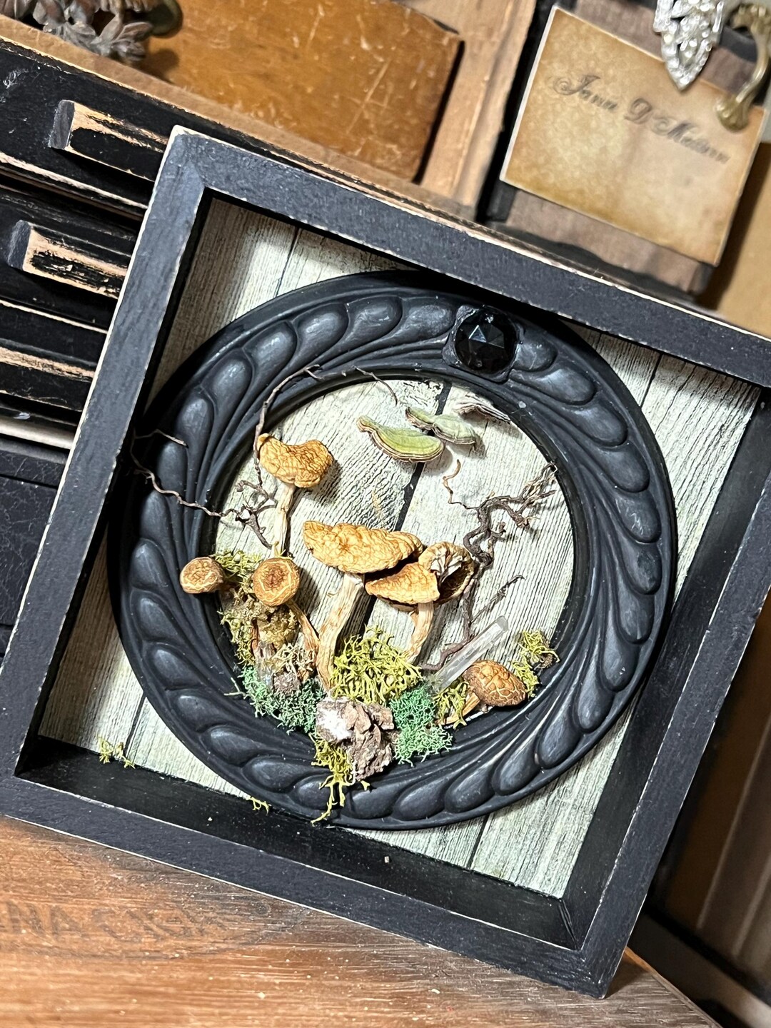 Vintage Decor, Halloween, Shadow Box Art, Dark, Moody, Gallery Wall ...