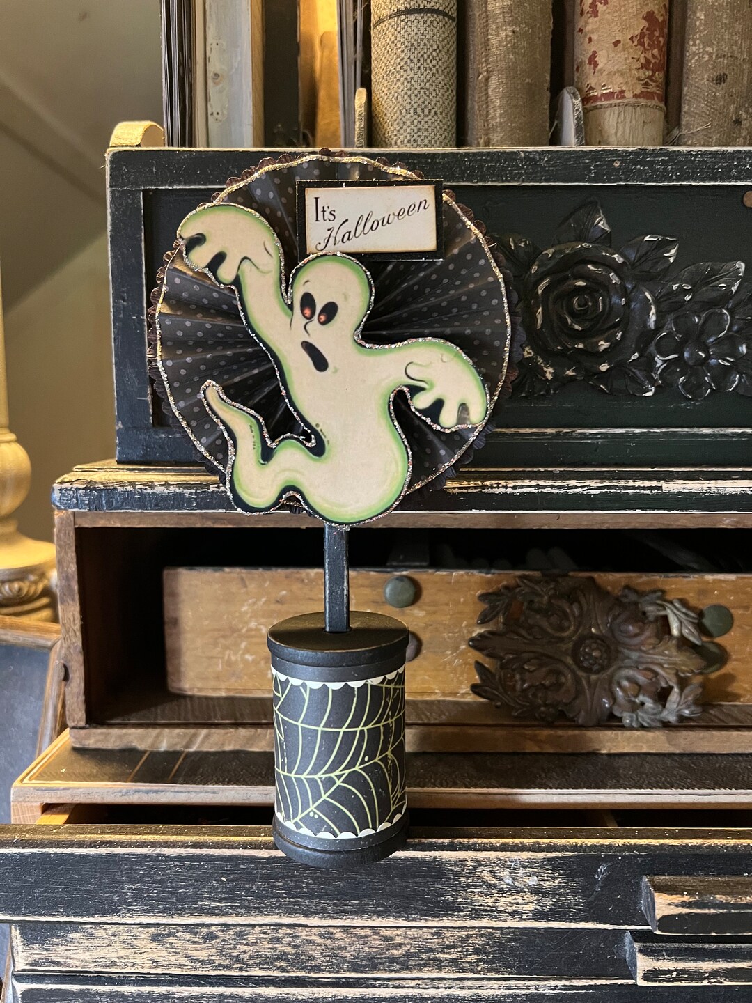 Vintage HALLOWEEN, Handmade Art, Vintage Halloween Decor, Retro, Kitsch ...