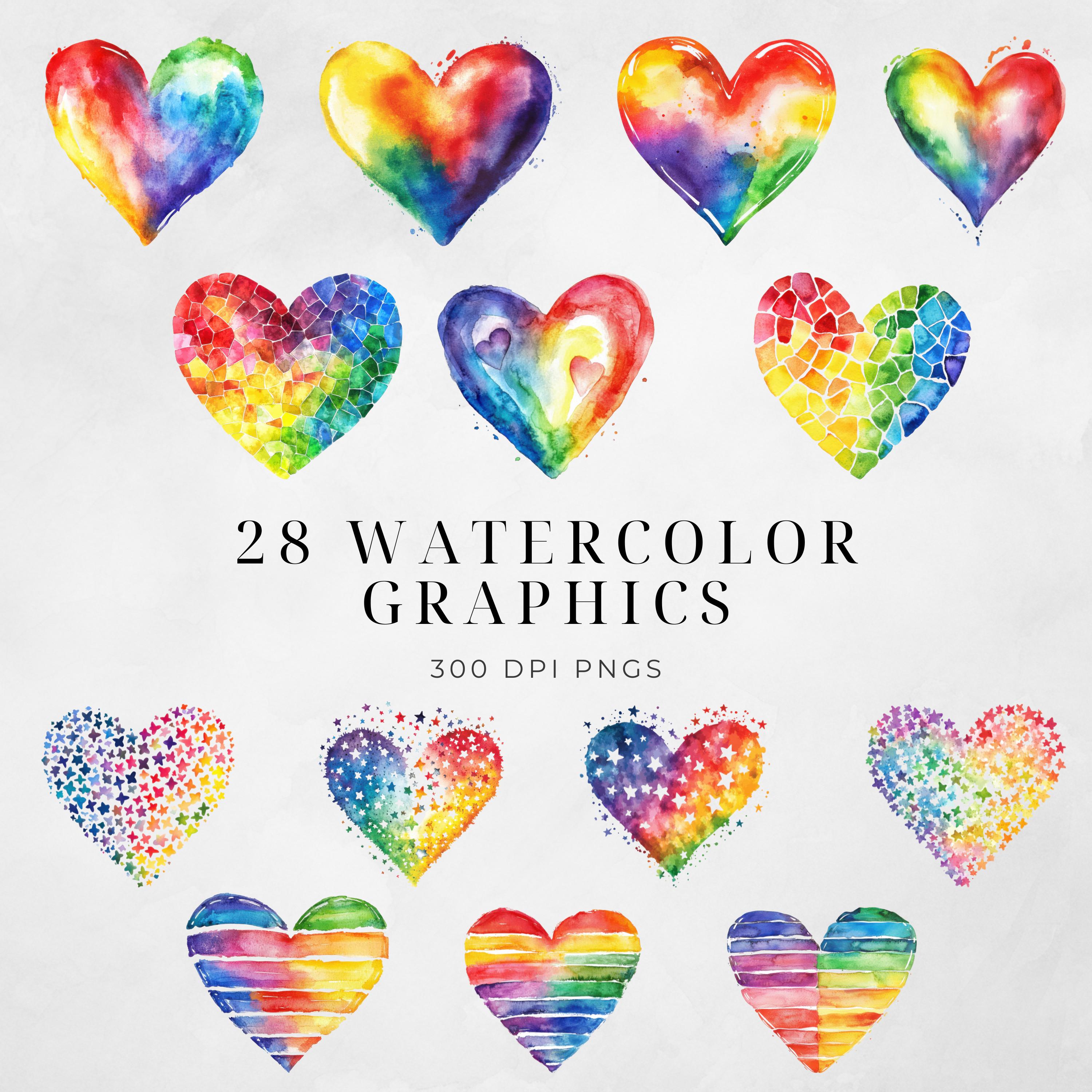 Rainbow Heart PNG, Valentine Clipart, Valentines Day Card, Romantic ...