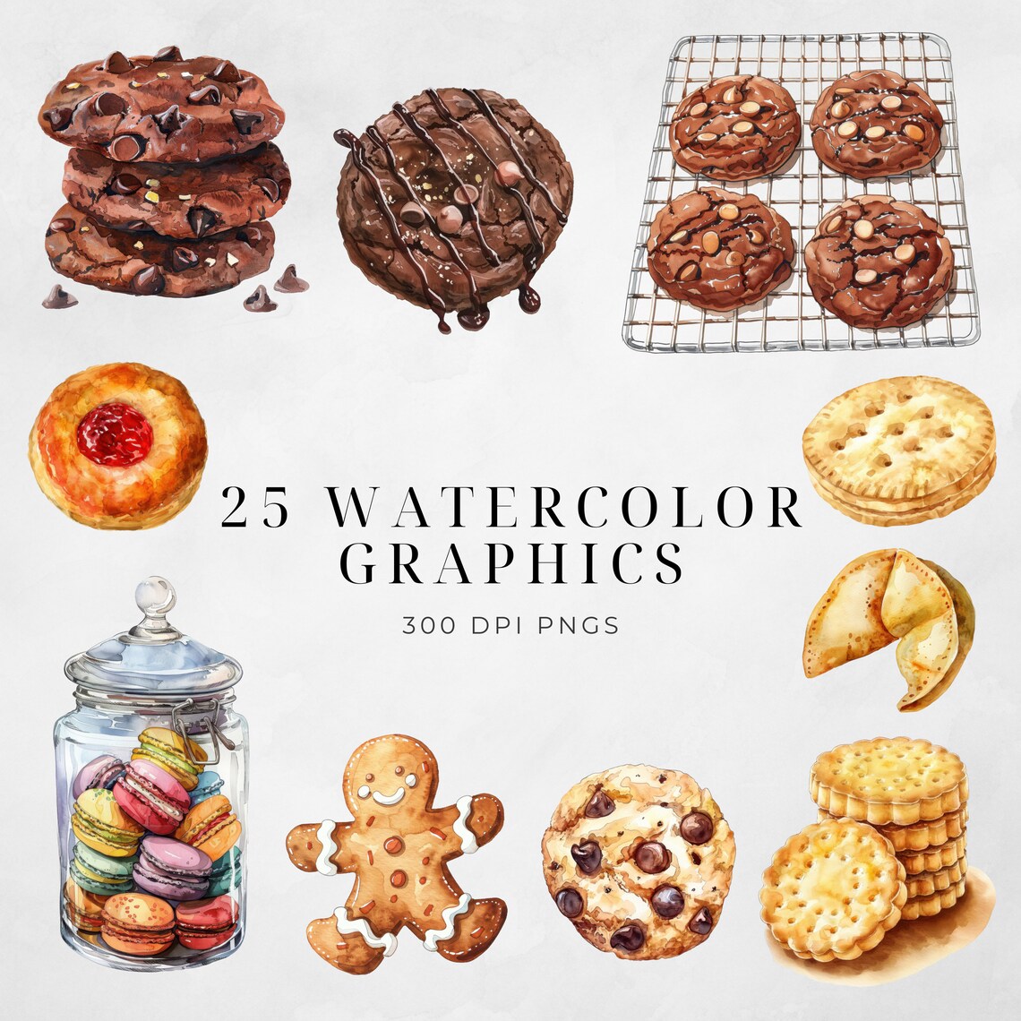 Cookie Jar Clipart, Cafe Menu, Biscotti Graphics, Biscuit Illustrations ...