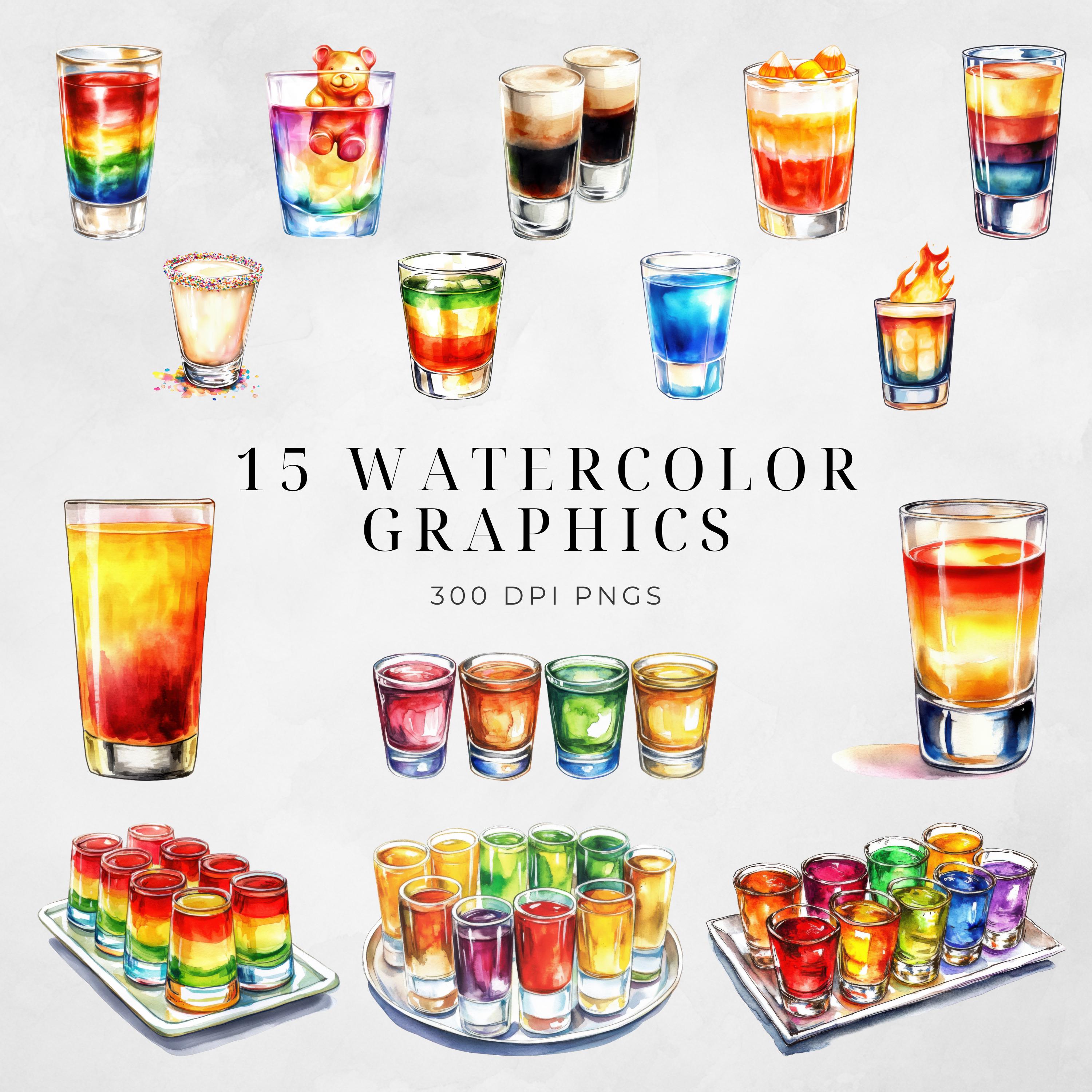 Party Shots Clipart, Mini Cocktails, Party Invitations, Cocktail Bar ...