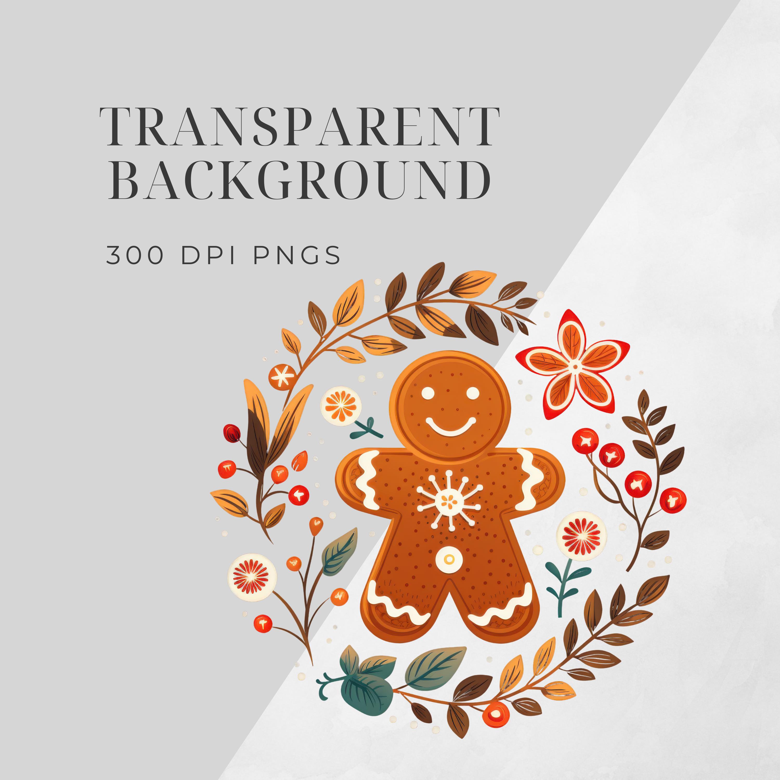 Circle Gingerbread Cookie Clipart, Round Holiday Gift Tags, Christmas ...