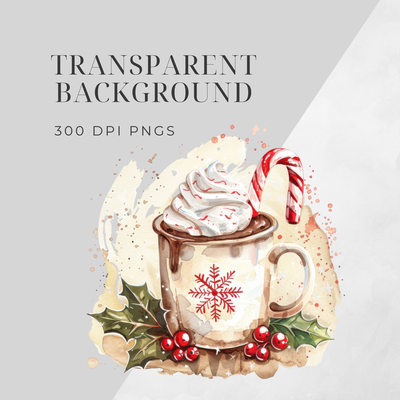 Hot Cocoa Mug Clipart, Christmas Drink Bundle, Winter Clip Art ...
