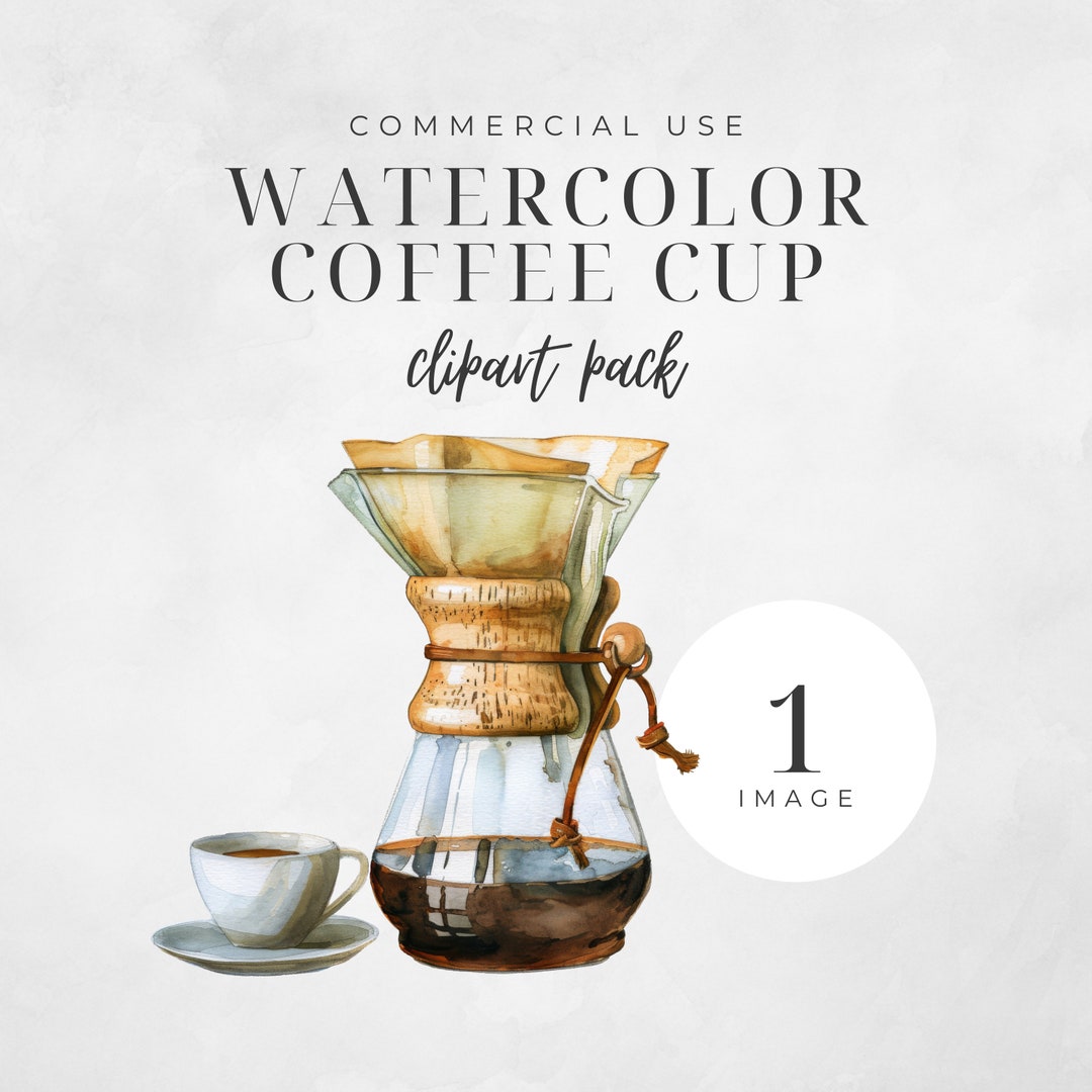Watercolor Coffee Cup Clipart, Coffee Shop, Cup of Coffee, Drinks ...