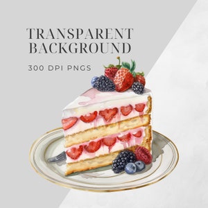 Cake Clipart, Bakery Gateau Illustrations, Cafe Clip Art Bundle ...