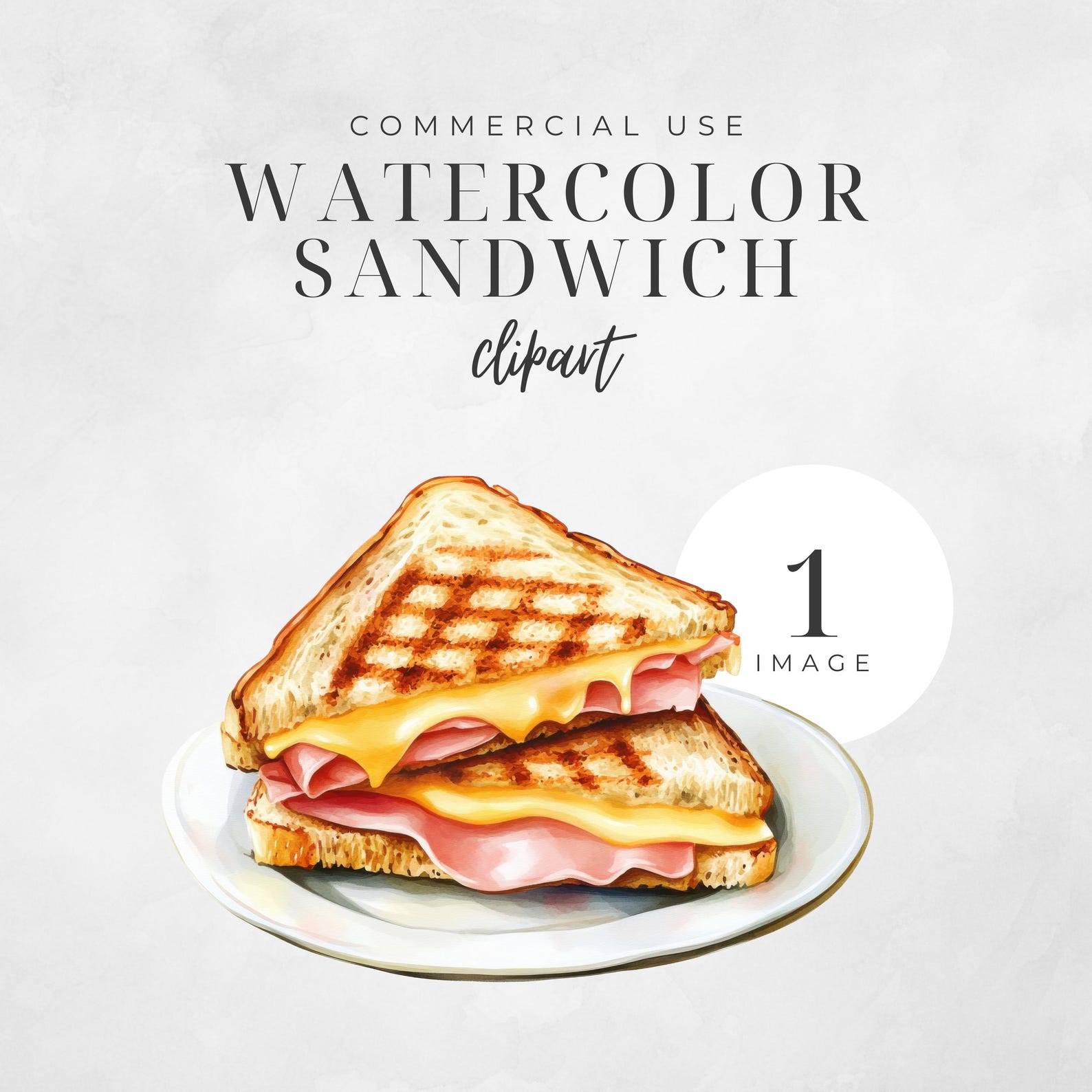 Watercolor Toast Sandwich Clipart, Cafe Menu, Breakfast Clip Art, Food ...