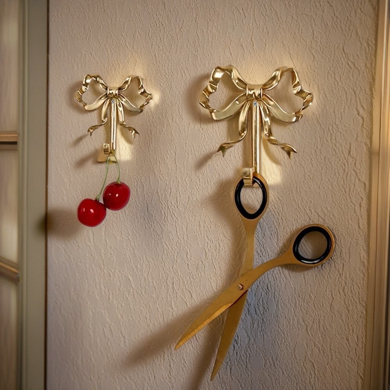Bow Solid Brass Hook Brass Wall Hooks Coat Hook Key Hooks Towel Hook ...