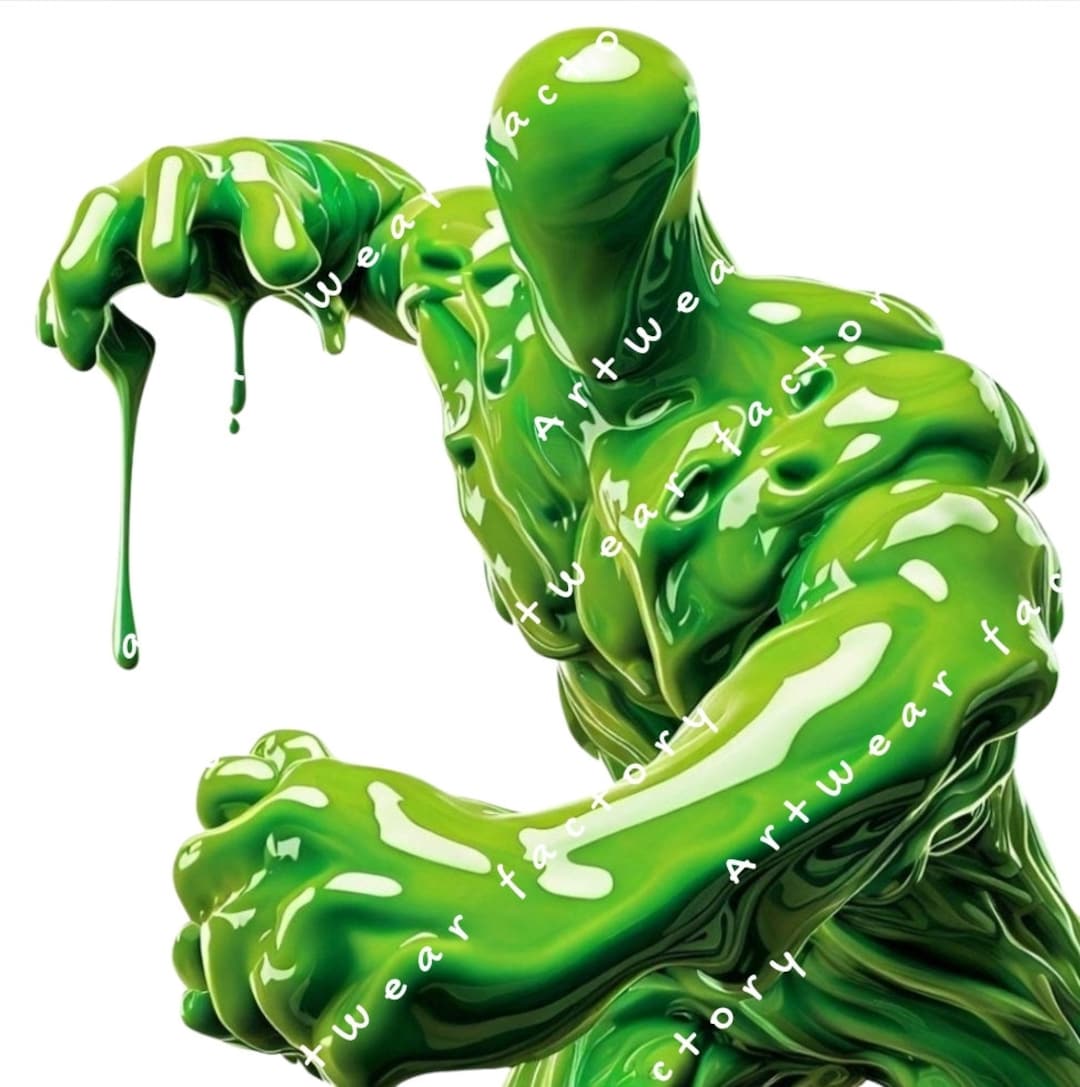 Slime Man, 4 Digital Transfers, Ready for DTF, Heat Press, or Iron On ...