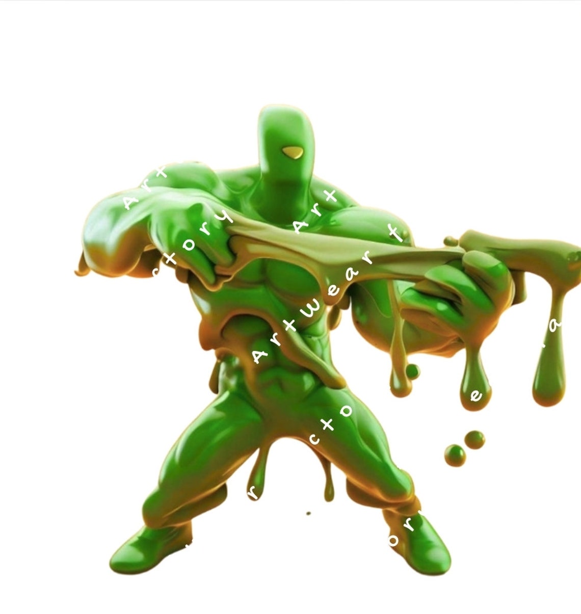 Slime Man, 4 Digital Transfers, Ready for DTF, Heat Press, or Iron On ...