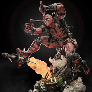 Deadpool Fan Art Resin Statue Pro Painted Made to Order - Etsy