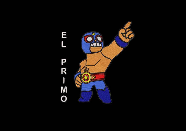 El Primo Wrestler Embroidery Pattern – Digital Download File ...