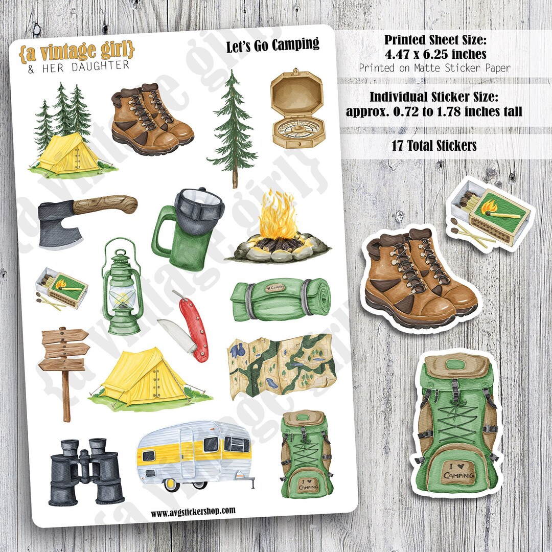 Let's Go Camping | Camping, Adventures, Camp, Planner Stickers, Deco ...