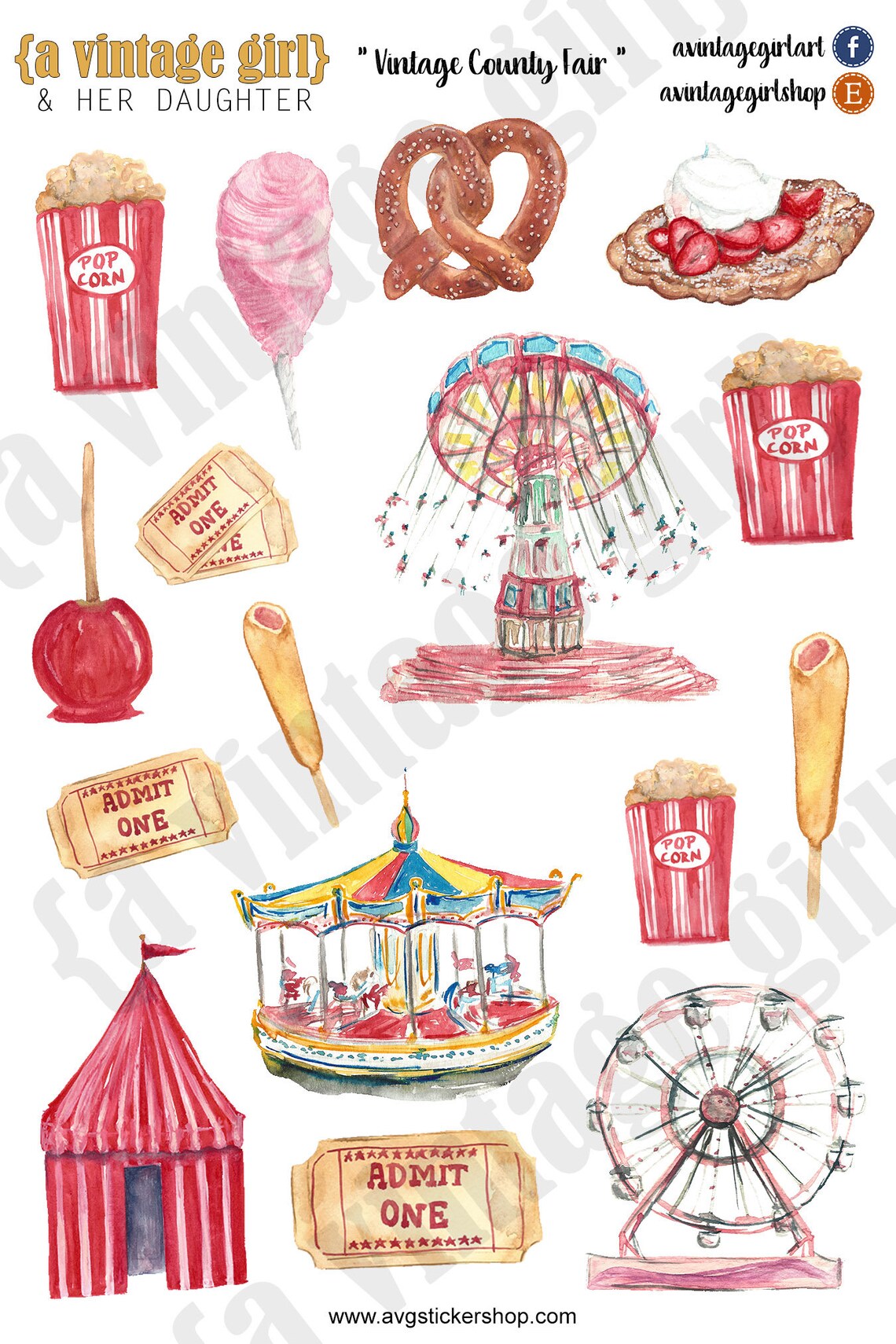 Vintage County Fair || Vintage Stickers, Card Stickers, County Fair ...