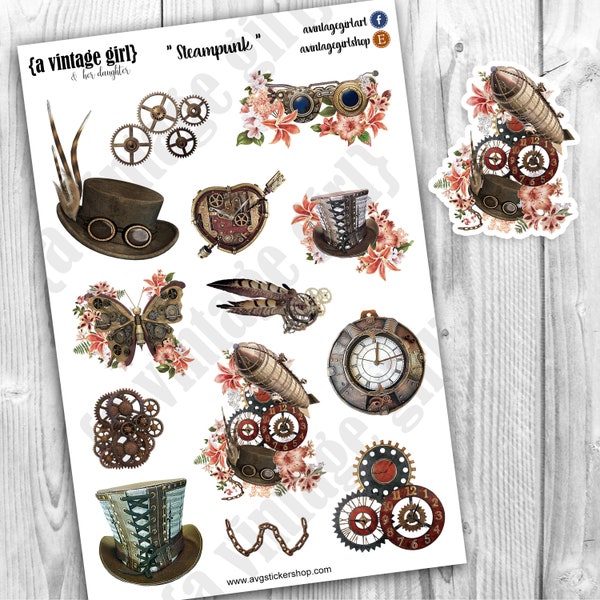 Steampunk sticker - Etsy France