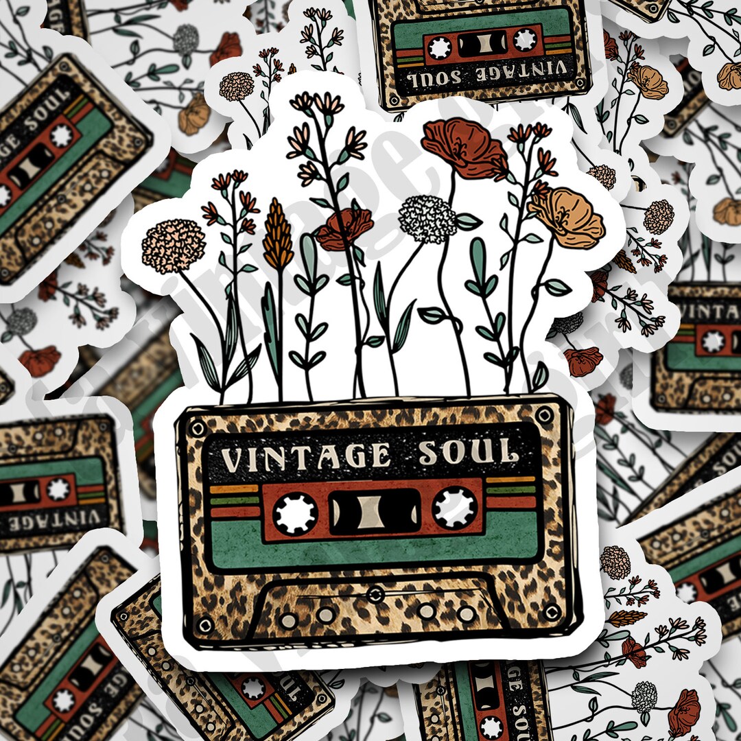 Retro Vintage Soul Cut Sticker | Die Cut Sticker | Water-resistant With ...