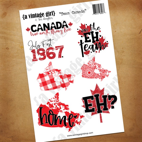Team Canada Stickers - Etsy