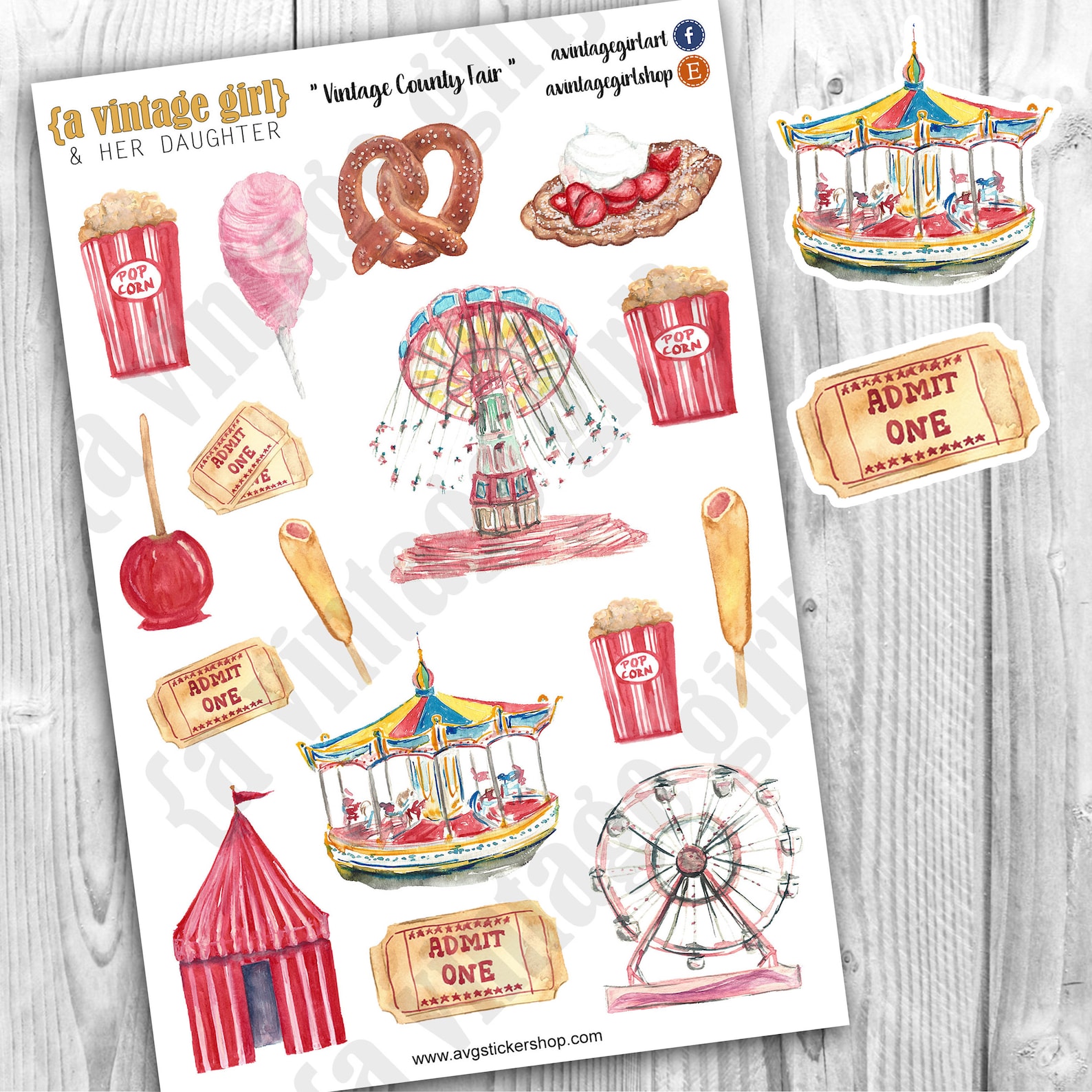Vintage County Fair Vintage Stickers Card Stickers County - Etsy