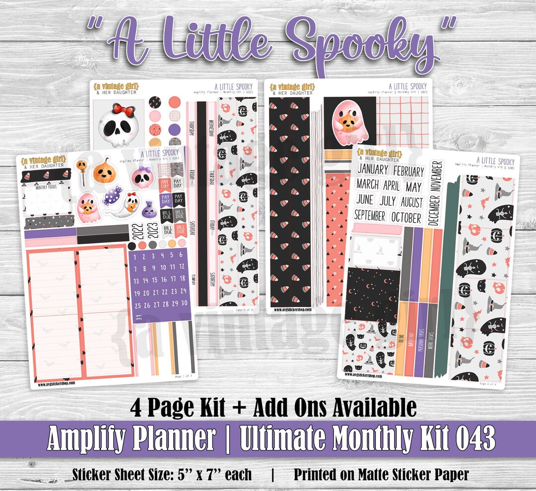 AMPLIFY "a Little Spooky" | Ultimate Monthly Kit & Add Ons | A043 | - Etsy