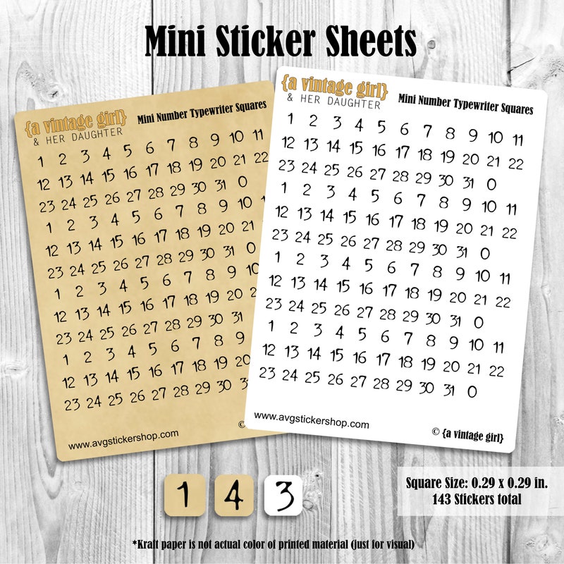 Typewriter Numbers - Etsy