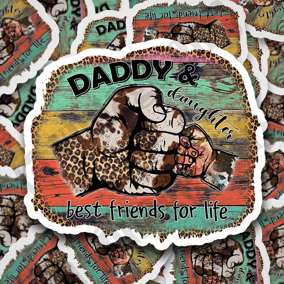 Dad N' Daughter Team | Die Cut Sticker | Water-resistant With Matte ...