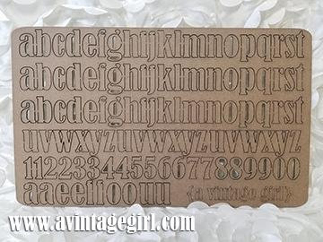 Chipboard Alpha Set | Alphanumeric Alpha Set | 11" X 9" | Mixed Media ...