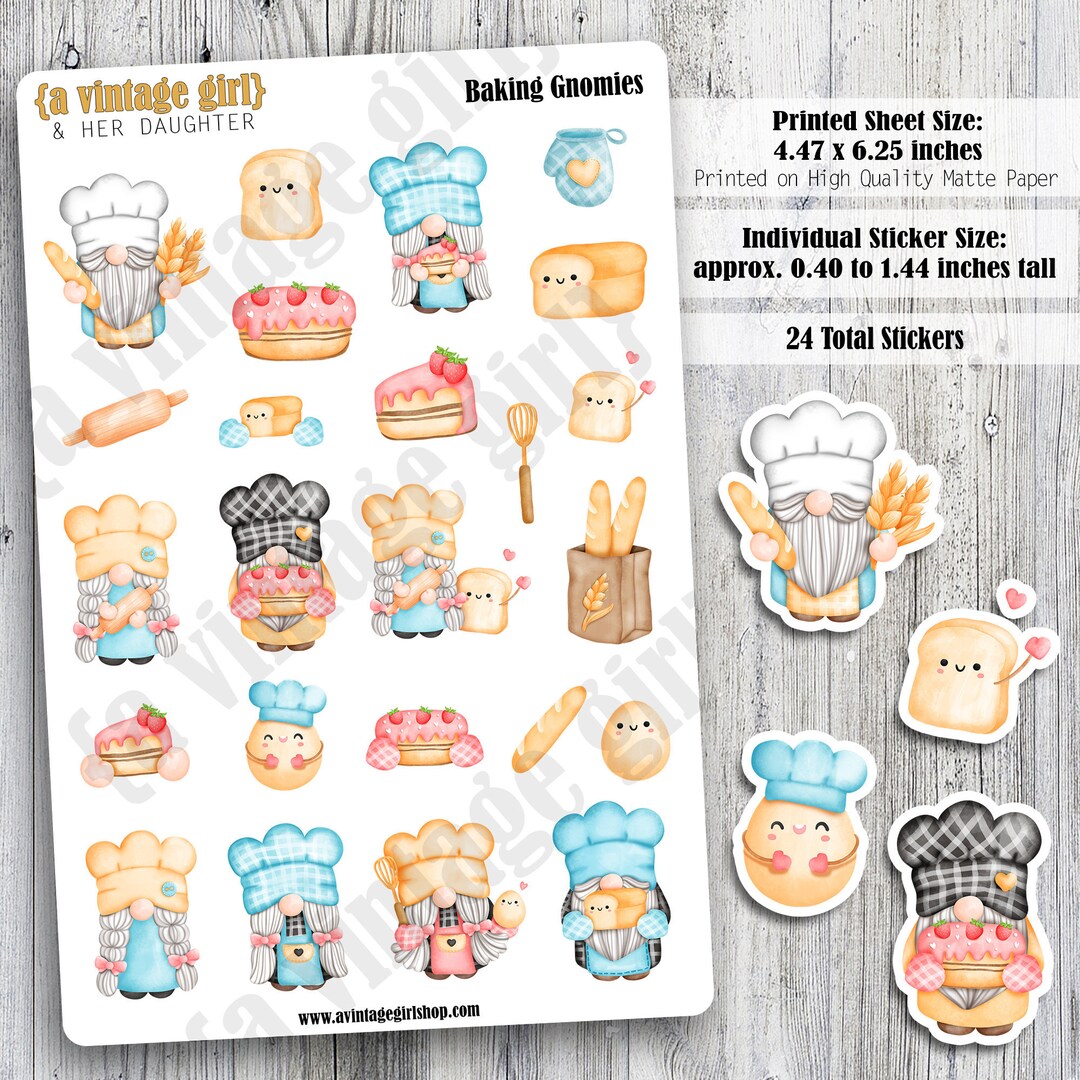 Baking Gnomies // Gnome Stickers, Gnomies, Gnomes, Bake, Cake, Cookies ...